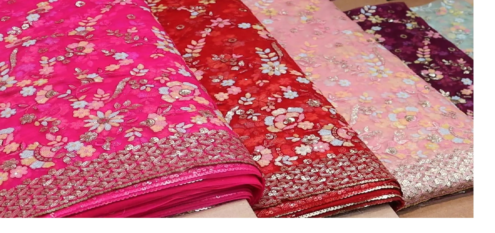 floral running material