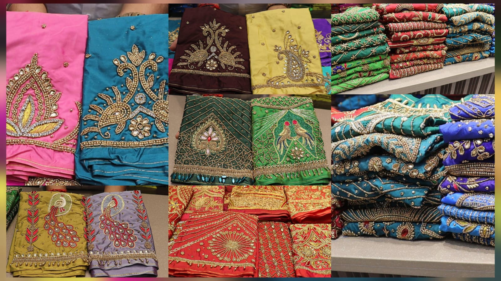 aari work silk blouse